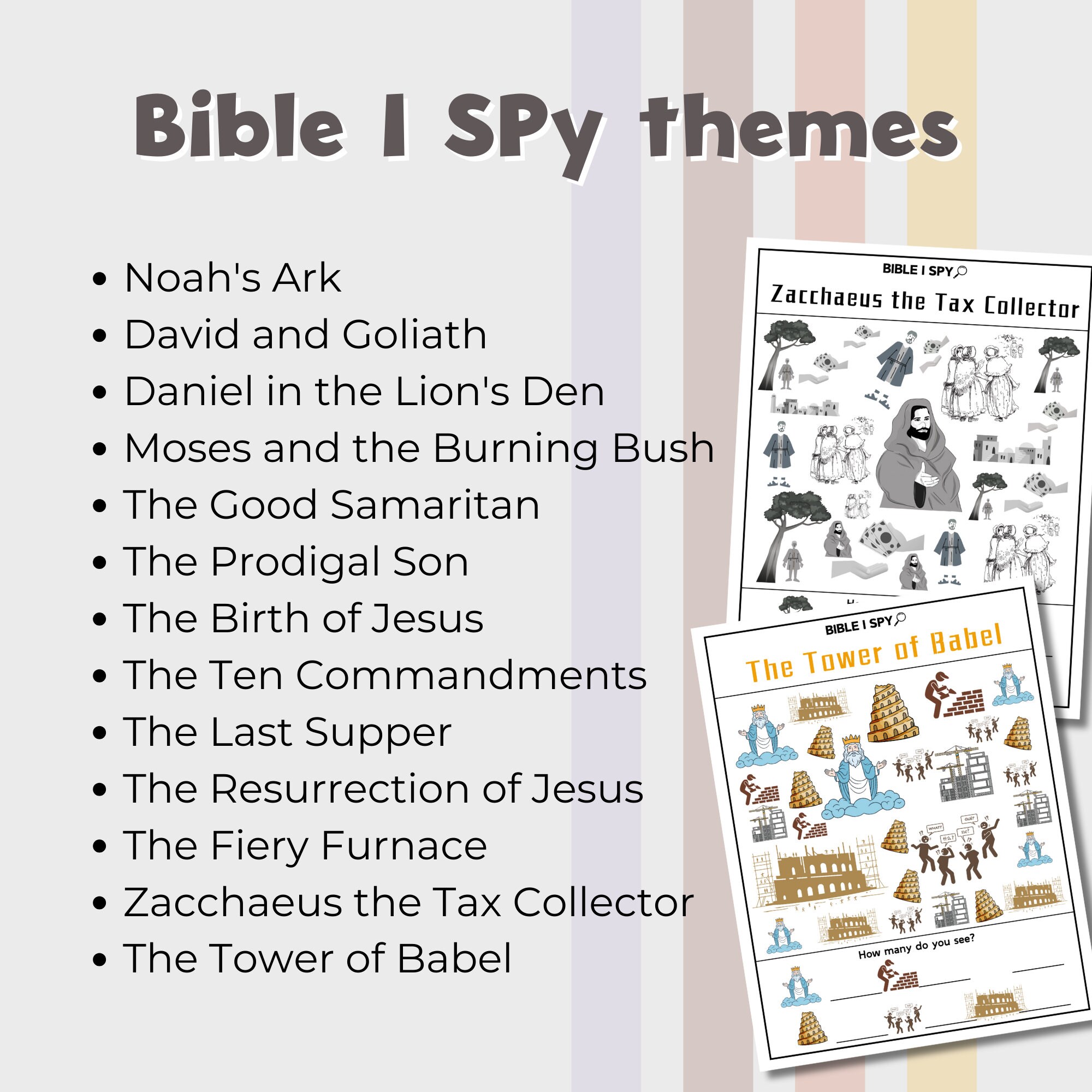 Bible I Spy Kid Bible School Kid Bible Story Printable New Testament I ...