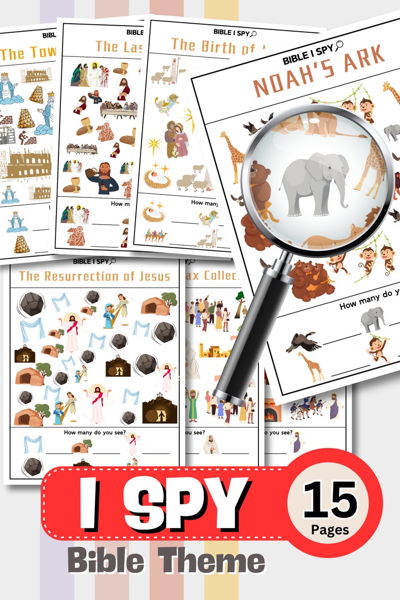 Bible I Spy Kid Bible School Kid Bible Story Printable New Testament I ...