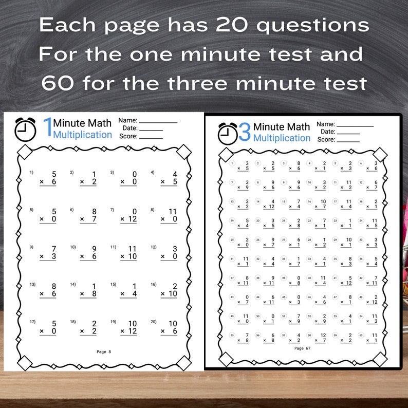 Multiplication Worksheet Timed Math Multiplication Table Homeschool ...