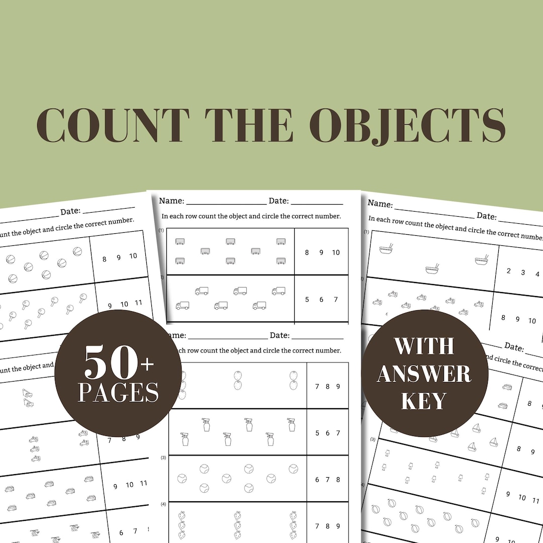 Count the Object Worksheet Pre-k Count Object Worksheet Number Counting ...