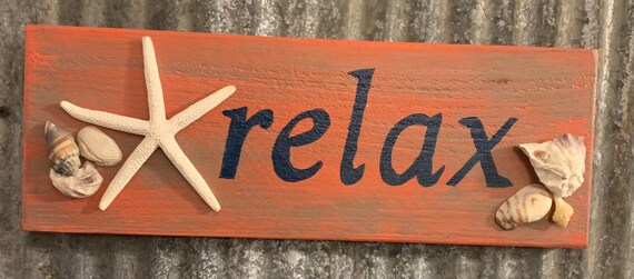 Relax Wood Sign - Etsy