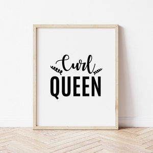 Curl Queen, Curly Hair Art, Natural Hair Art, Digital Download, Curly ...