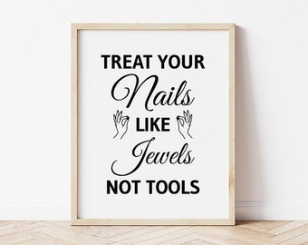 Tools Not Jewels Nail Sign - Etsy