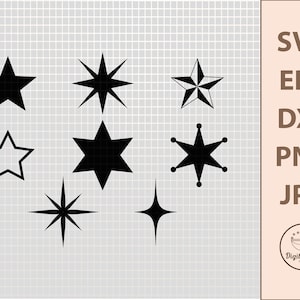 Star SVG, SVG Bundle, Galaxy SVG, Celestial Svg, Sparkle Svg, Svg Files ...