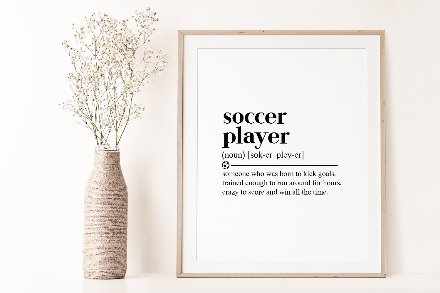 Soccer Wall Art Soccer Player Definition Digital Download - Etsy