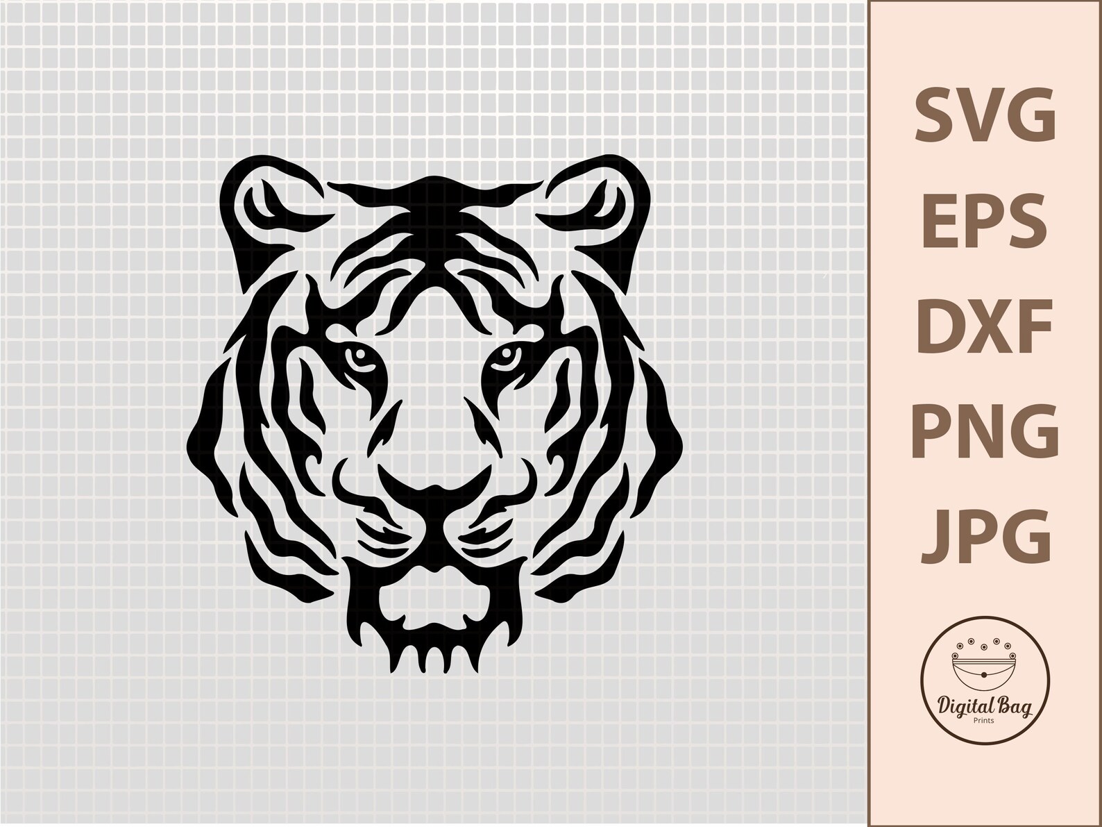 Tiger Face SVG, Animal SVG, Tiger Head SVG, Svg Files for Cricut, Tiger ...