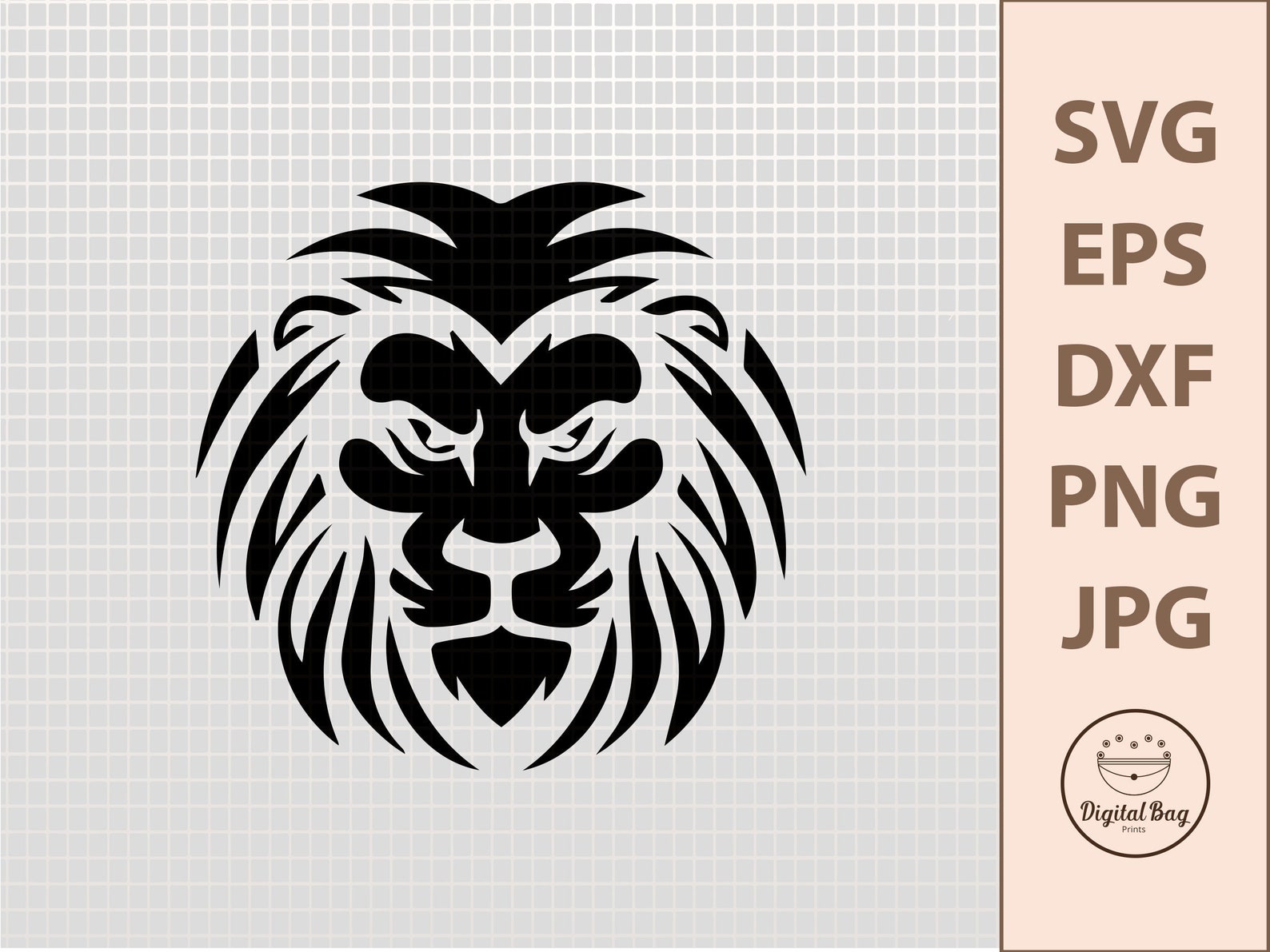 Lion Face SVG, SVG Lion, SVG File for Cricut, Safari Svg, Lion Png ...