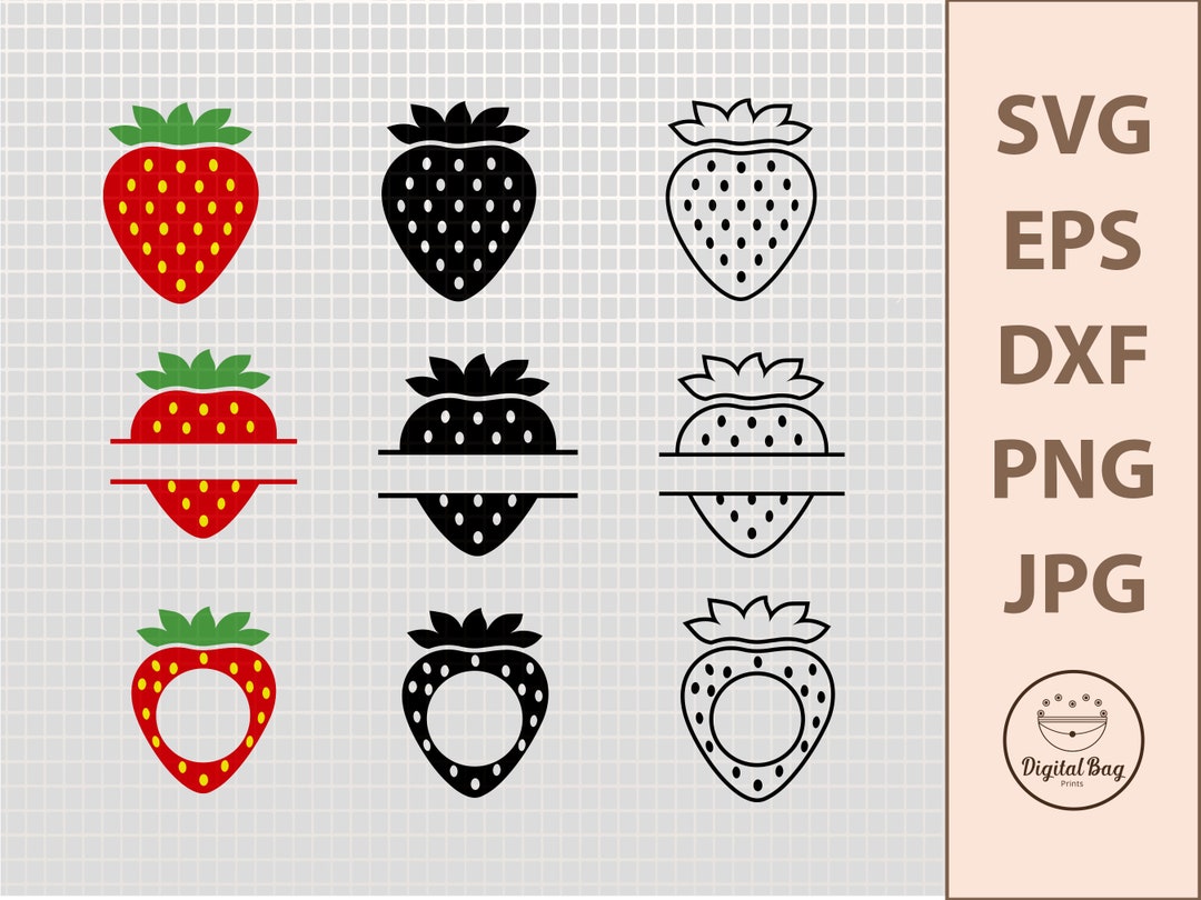 Strawberry SVG, SVG Bundle, Fruit SVG, Summer Svg, Food Svg, Svg Files ...