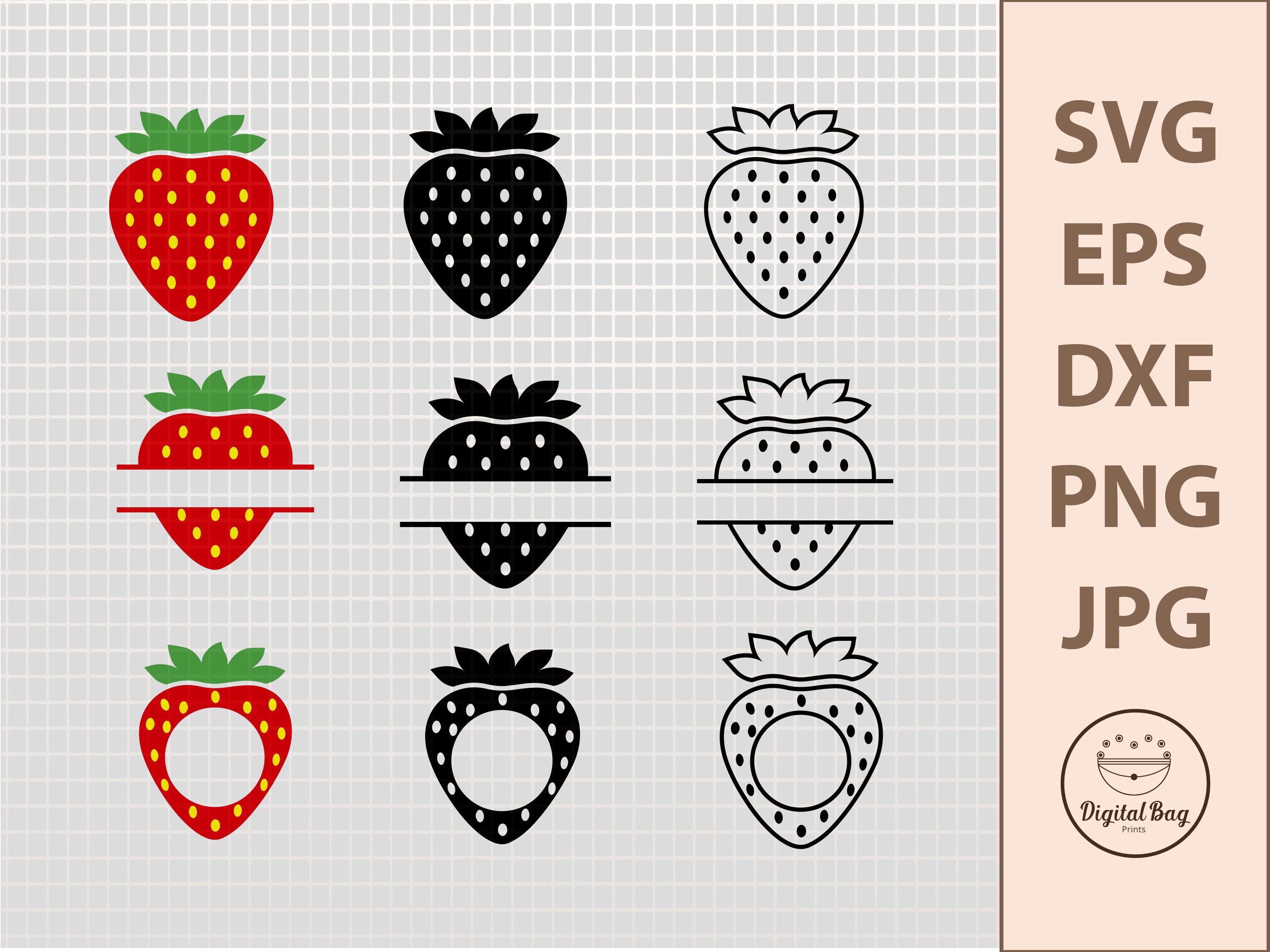 Strawberry SVG, SVG Bundle, Fruit SVG, Summer Svg, Food Svg, Svg Files ...