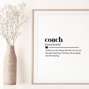 Coach Definition, Coach Gifts, Digital Download, Definition Print ...