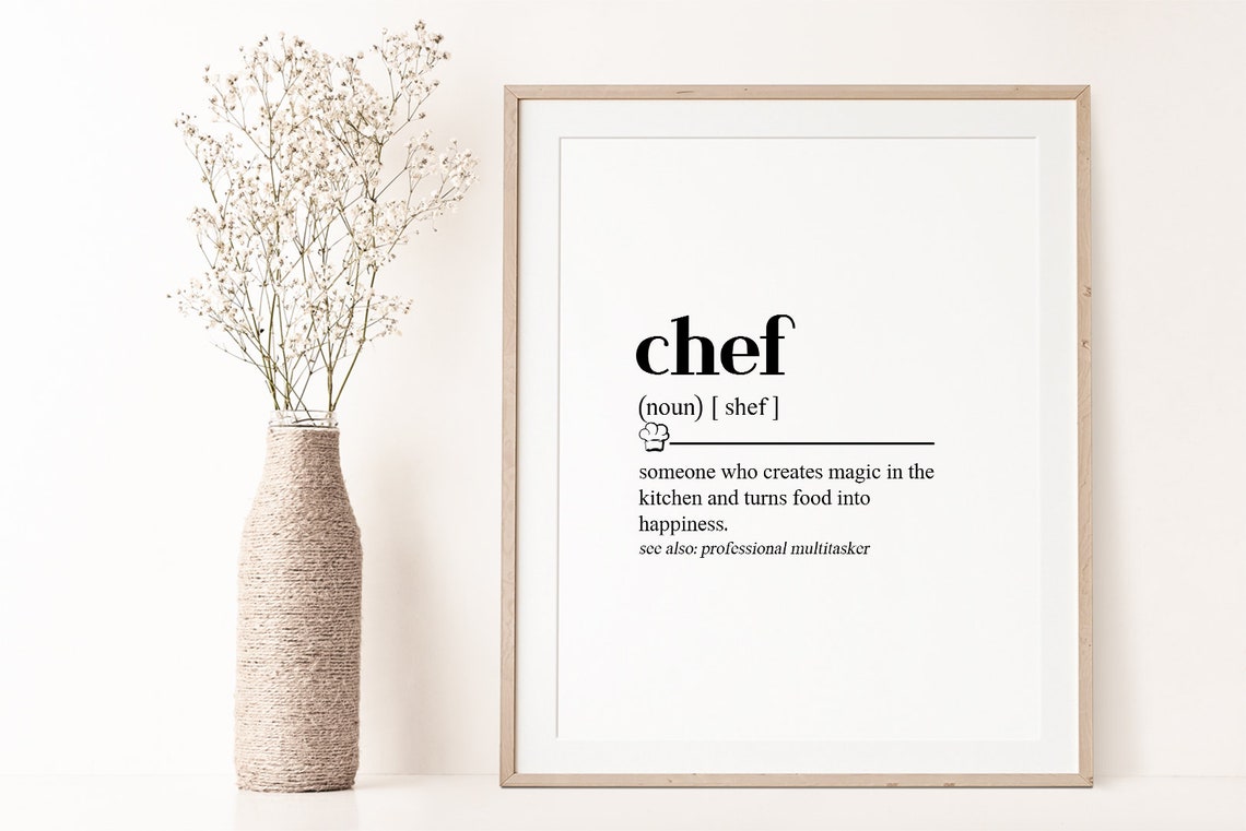 Chef Definition Chef Gift Digital Download Definition - Etsy