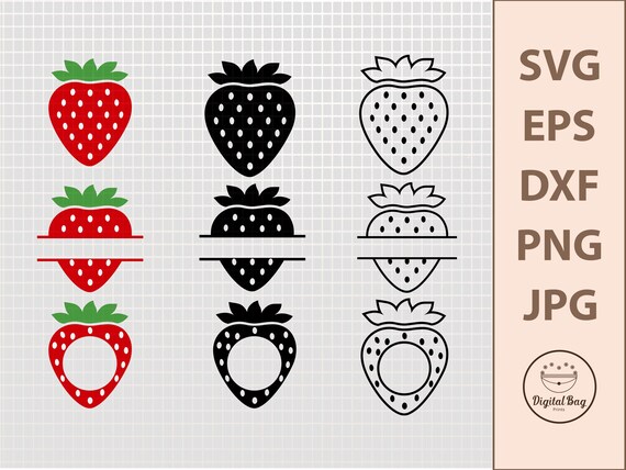 Strawberry SVG SVG Bundle Fruit SVG Summer Svg Food Svg - Etsy