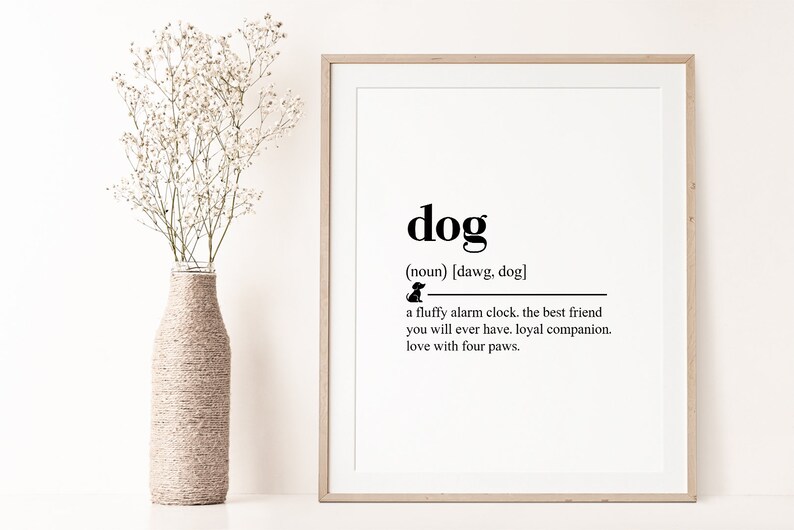 Dog Art, Dog Definition, Digital Download, Dog Print, Definition Print ...