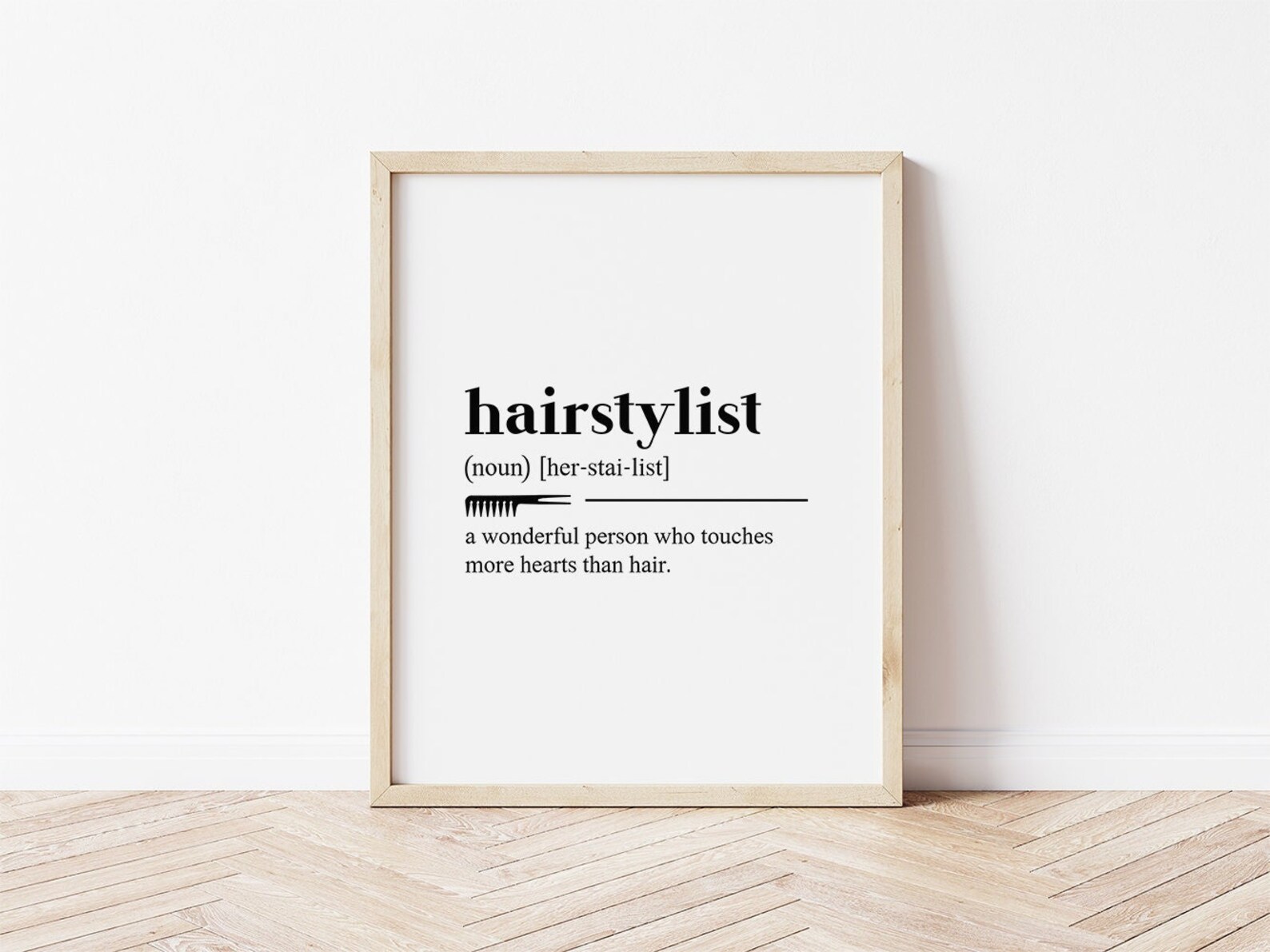 Hairstylist Definition Hair Salon Decor Hair Stylist Gift | Etsy