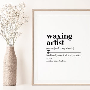 Waxing Room Decor, Waxing Poster, Digital Download, Waxing Artist ...