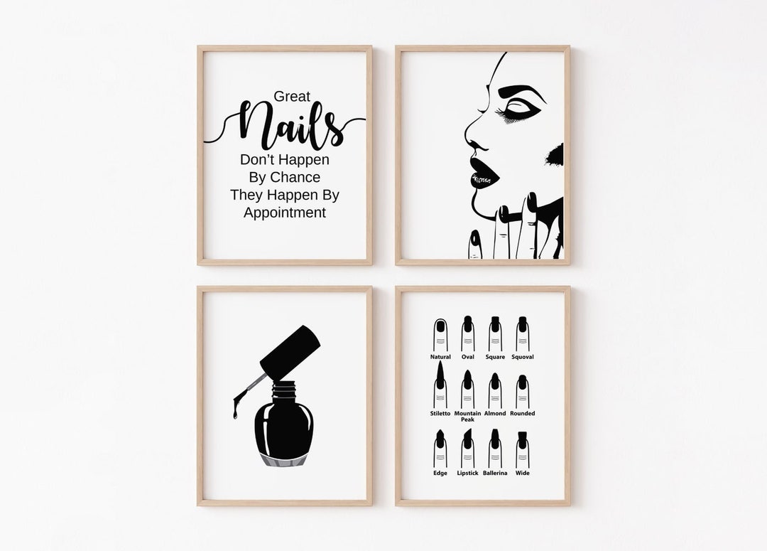 Nail Salon Decor, Nail Wall Art, Digital Download, Nail Salon Wall Art ...