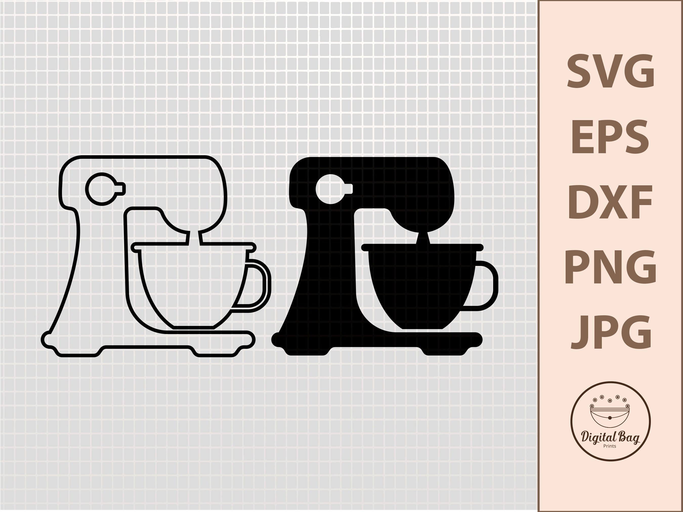 Baking Mixer SVG, Kitchen SVG, Baking Machine SVG, Bakery Svg, Baker ...