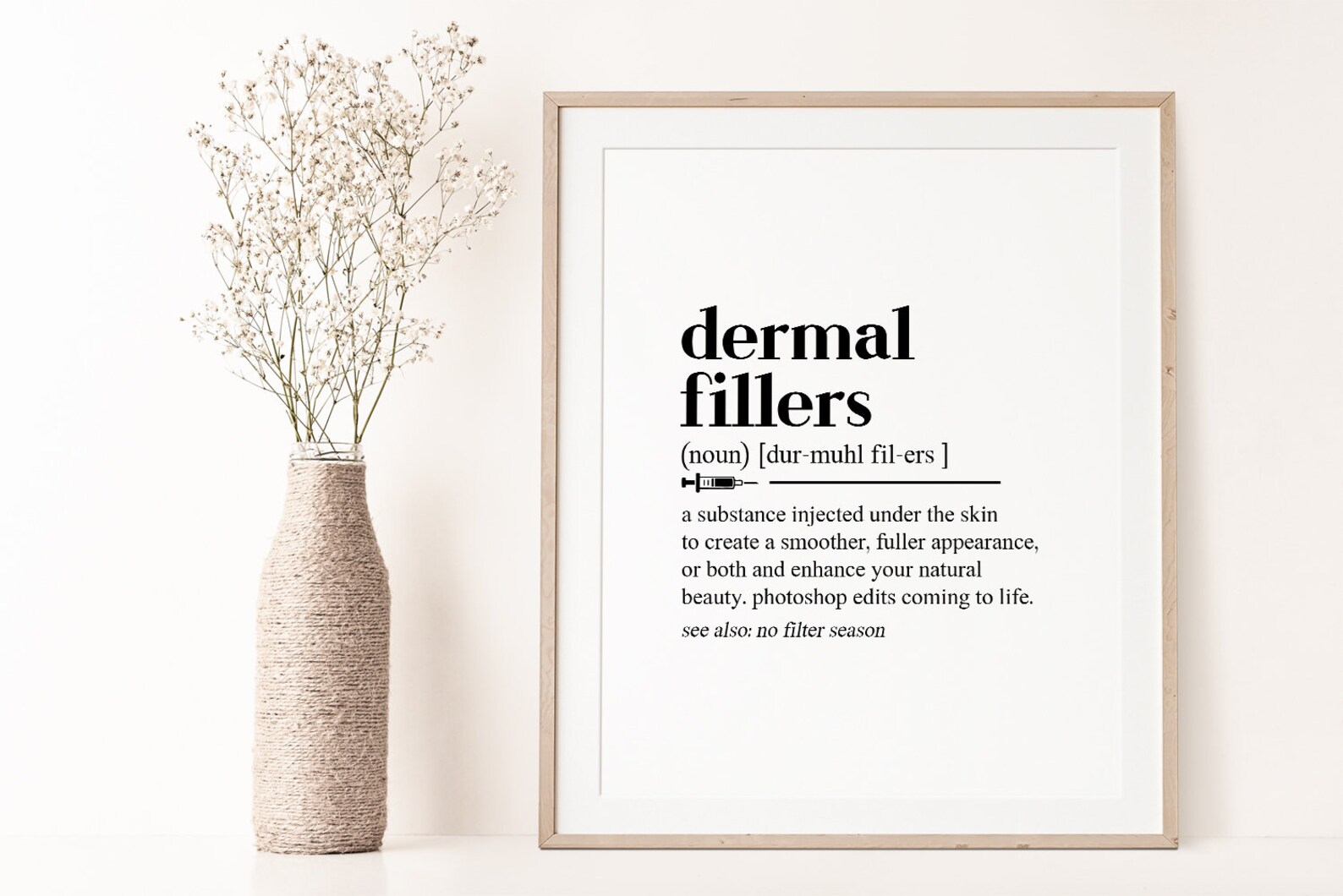 Dermal Fillers Definition, Aesthetic Clinic Decor, Digital Download ...
