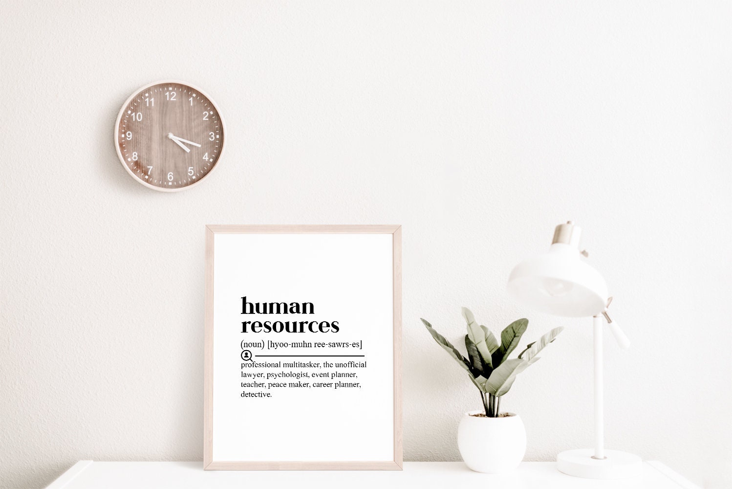 Human Resources, Office Decor, Digital Download, Definition Print ...