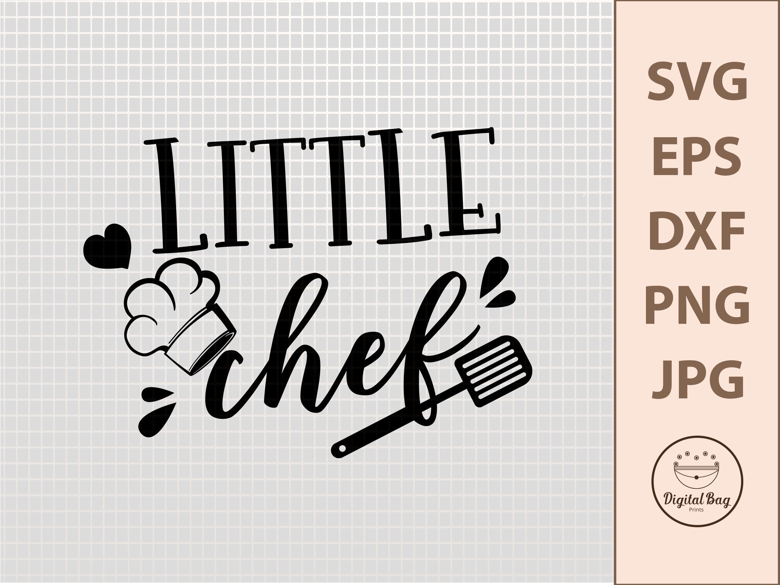 Little Chef SVG, Kitchen SVG, Cook SVG, Cricut Svg, Svg Files, Kids Svg ...