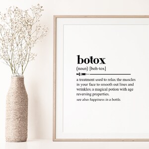 Botox Art, Botox Definition, Digital Download, Definition Print, Botox ...