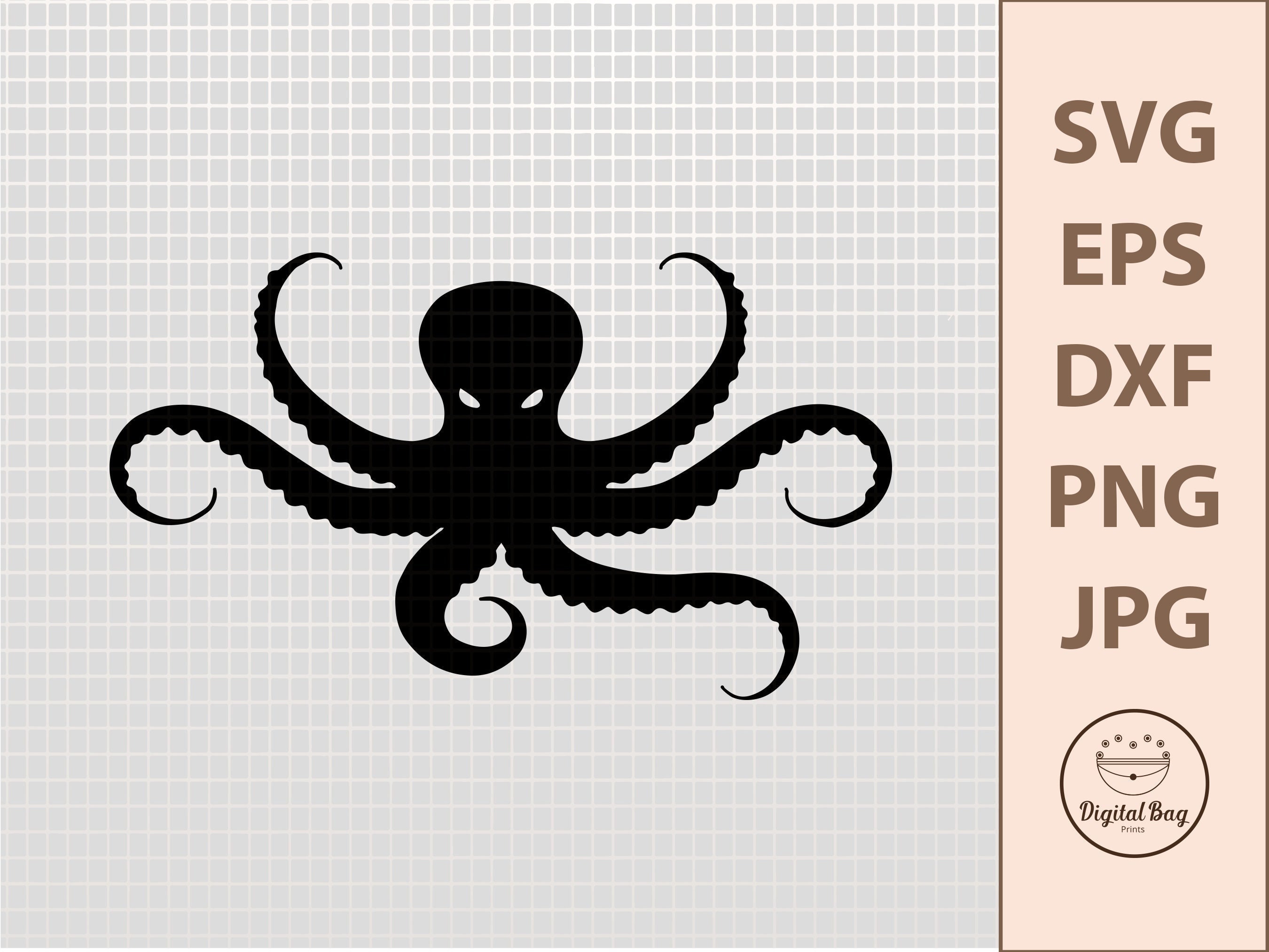 Octopus SVG, Sea Life SVG, Sea Animals SVG, Octopus Clipart, Archivos ...