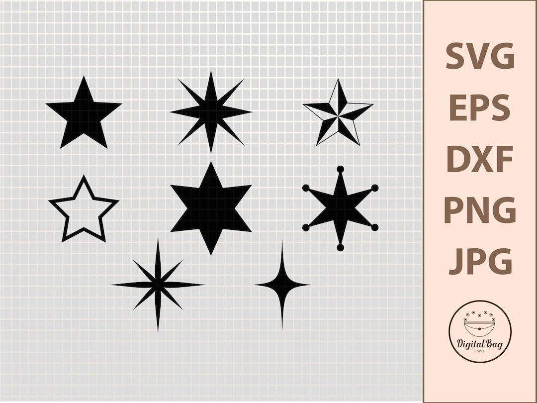 Star SVG, SVG Bundle, Galaxy SVG, Celestial Svg, Sparkle Svg, Svg Files ...