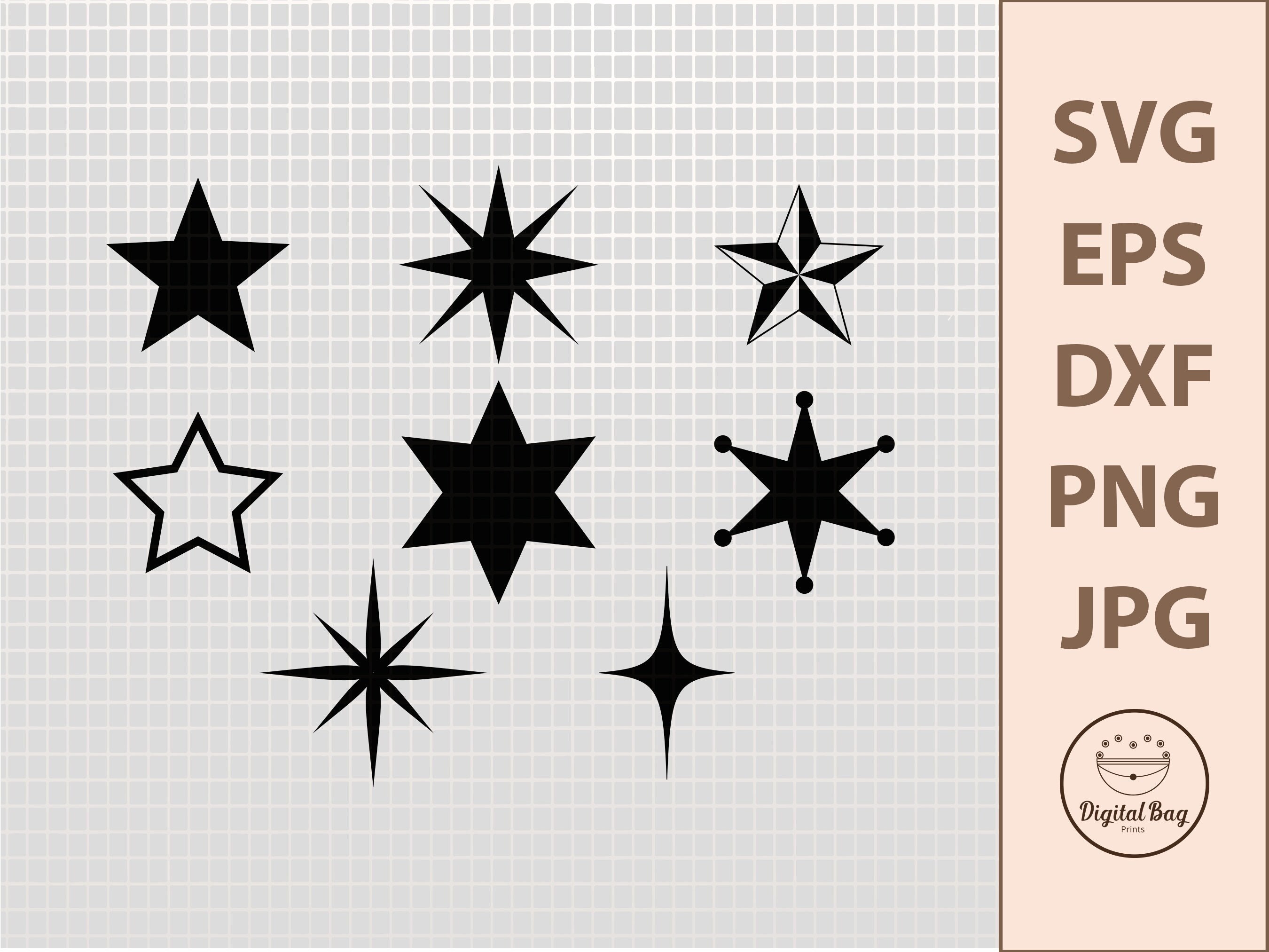 Star SVG, SVG Bundle, Galaxy SVG, Celestial Svg, Sparkle Svg, Svg Files ...