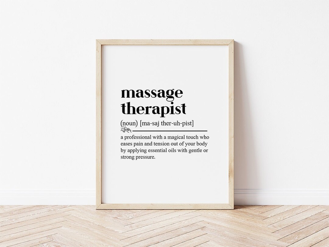 Massage Therapist Definition Print: Spa Decor (digital Download) - Etsy