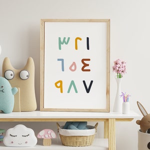 Arabic Letters Poster, Arabic Nursery Wall Art, Digital Download ...