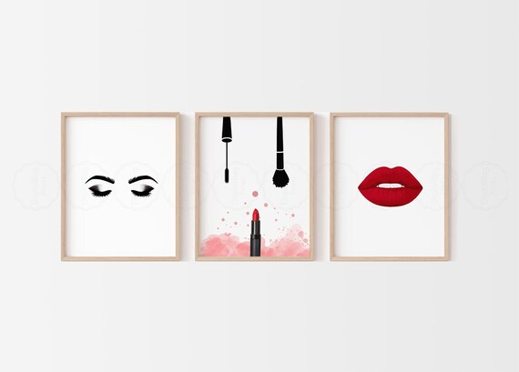 Beauty Room Decor Makeup Wall Art Digital Download Makeup | Etsy