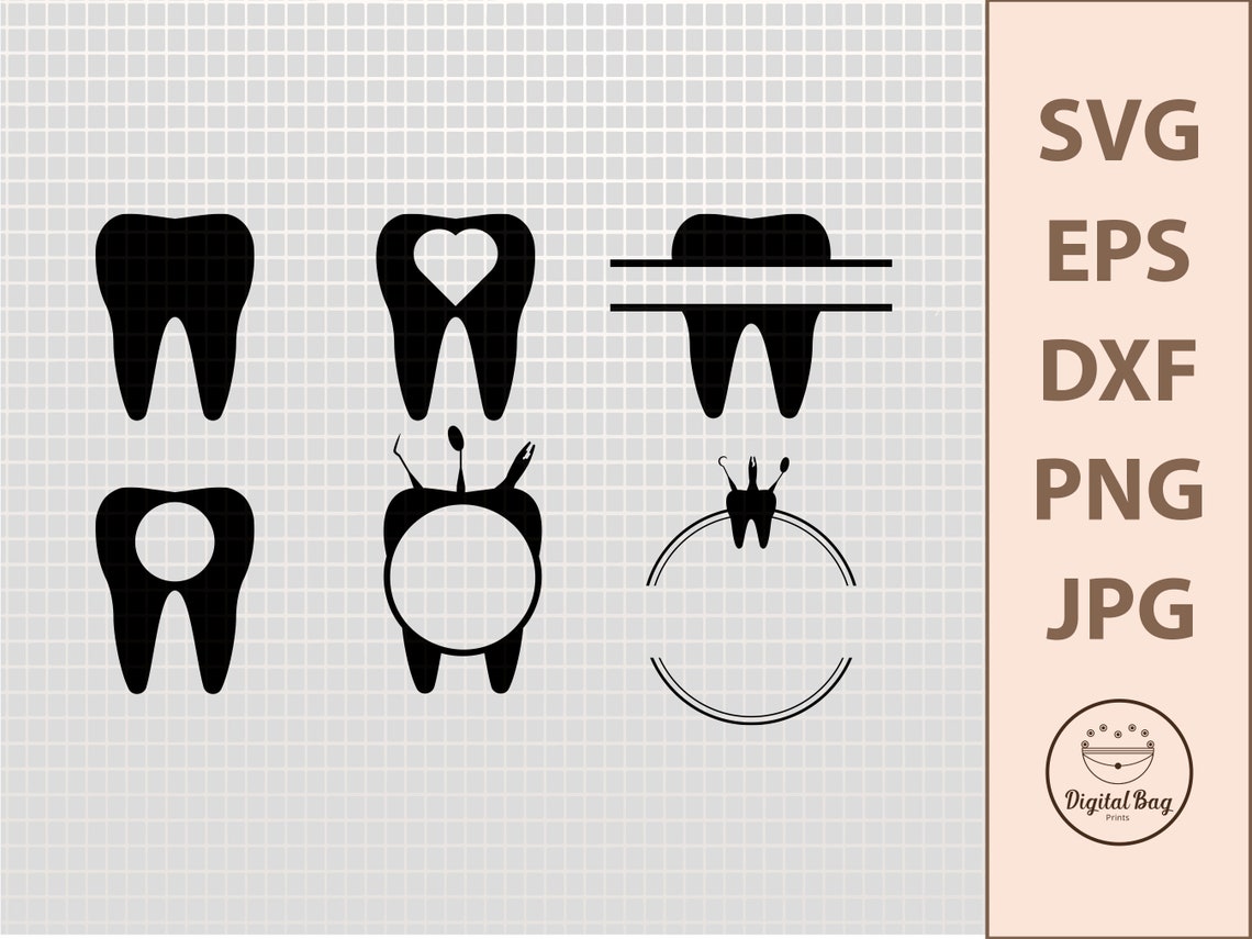 Dentist SVG, Tooth Monogram SVG, Dental Monogram SVG File, Svg Files ...