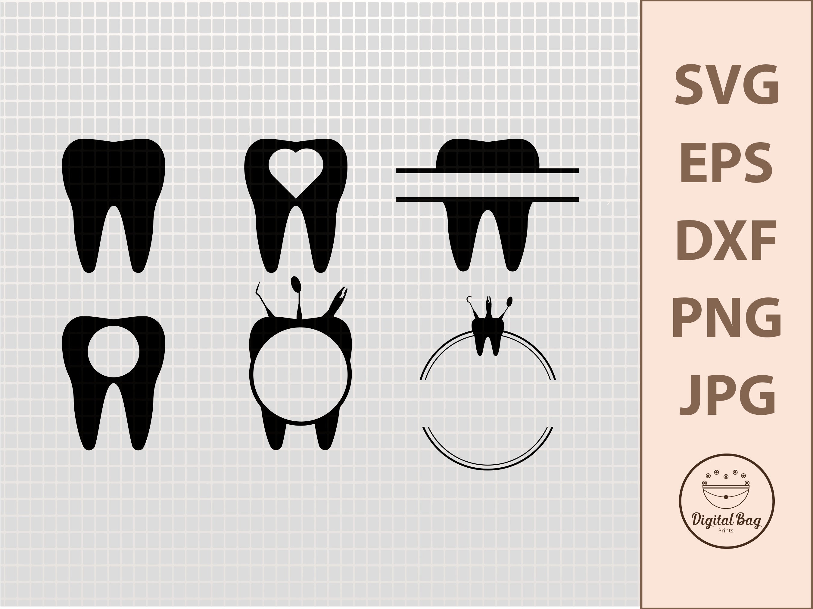 Dentist SVG, Tooth Monogram SVG, Dental Monogram SVG File, Svg Files ...