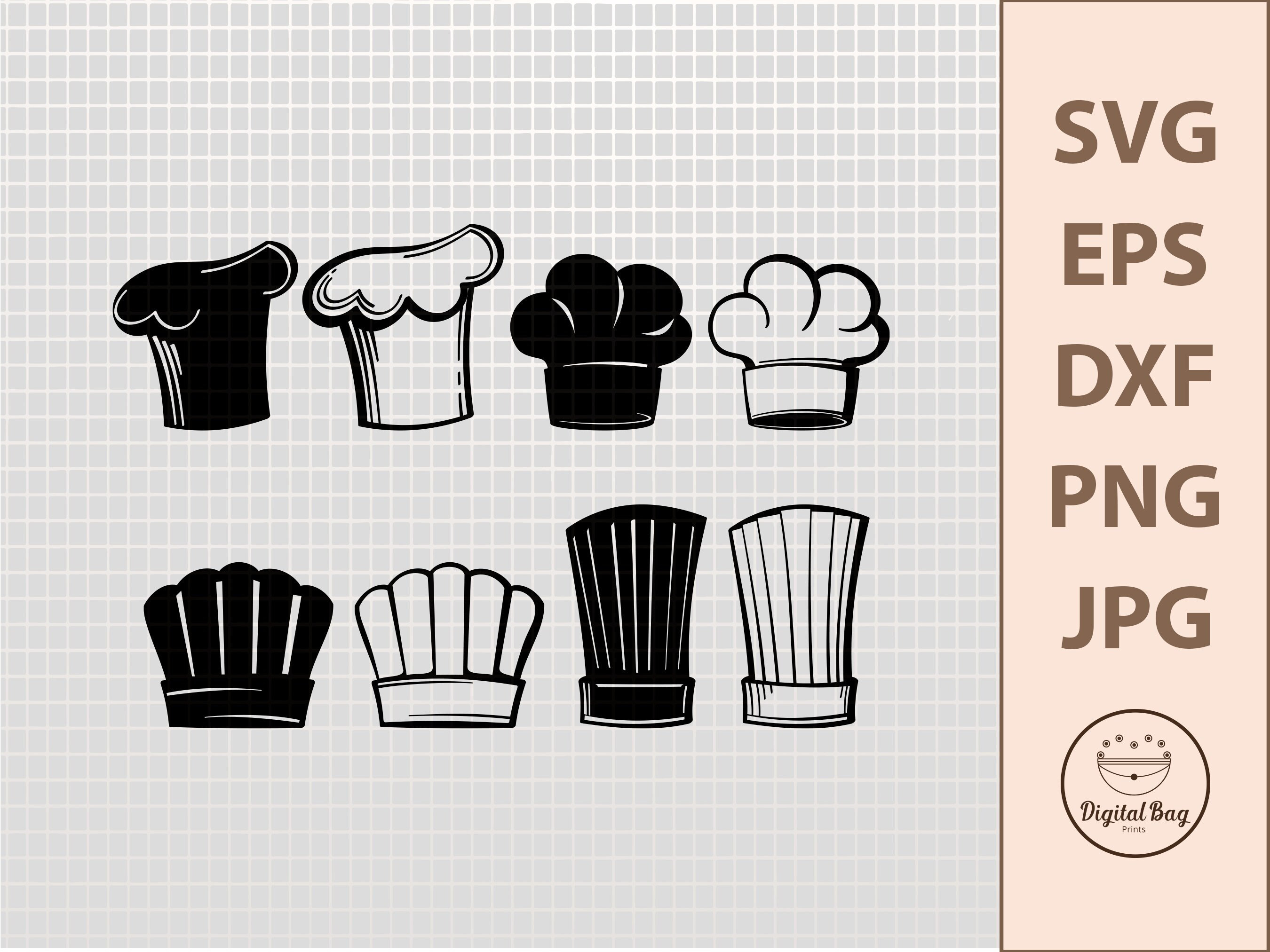 Chef Cap SVG, SVG Bundle, Kitchen SVG, Chef Hat Svg, Cricut Svg, Chef ...