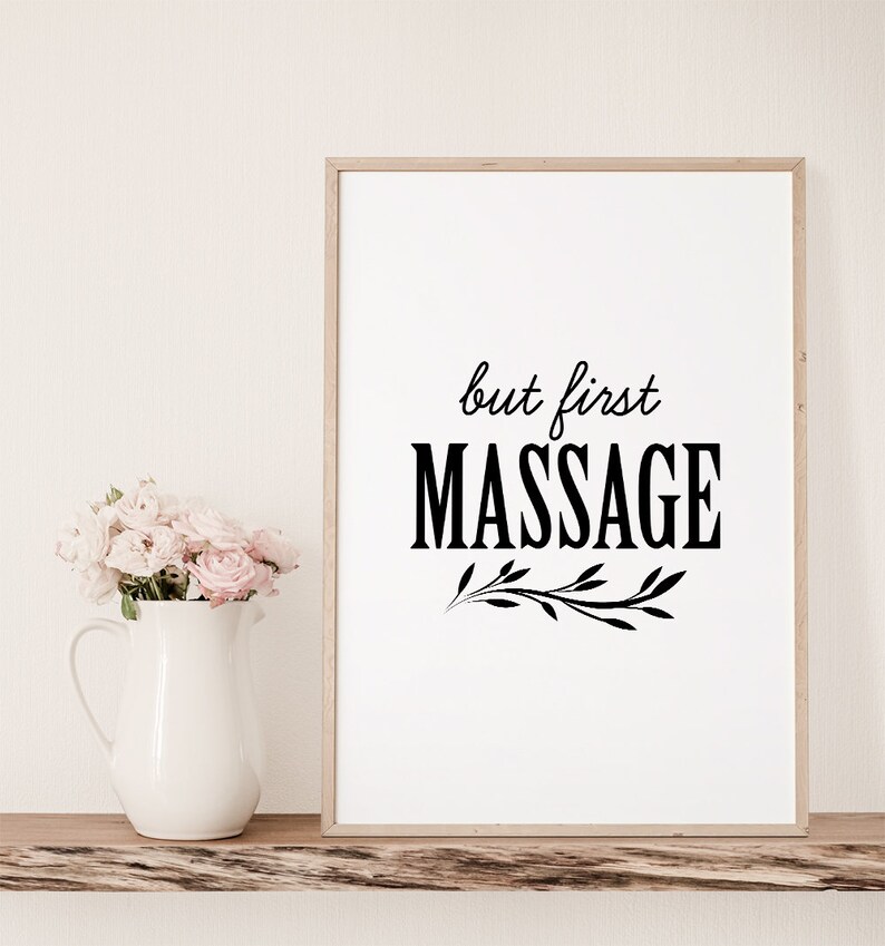 Spa Decor Massage Room Decor Digital Download Massage Art - Etsy
