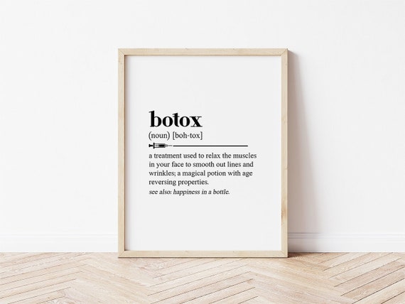 Botox Art Botox Definition Digital Download Definition | Etsy