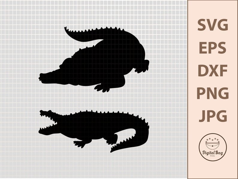 Crocodile SVG File, Animal SVG, Crocodile Clipart, SVG Files for Cricut ...