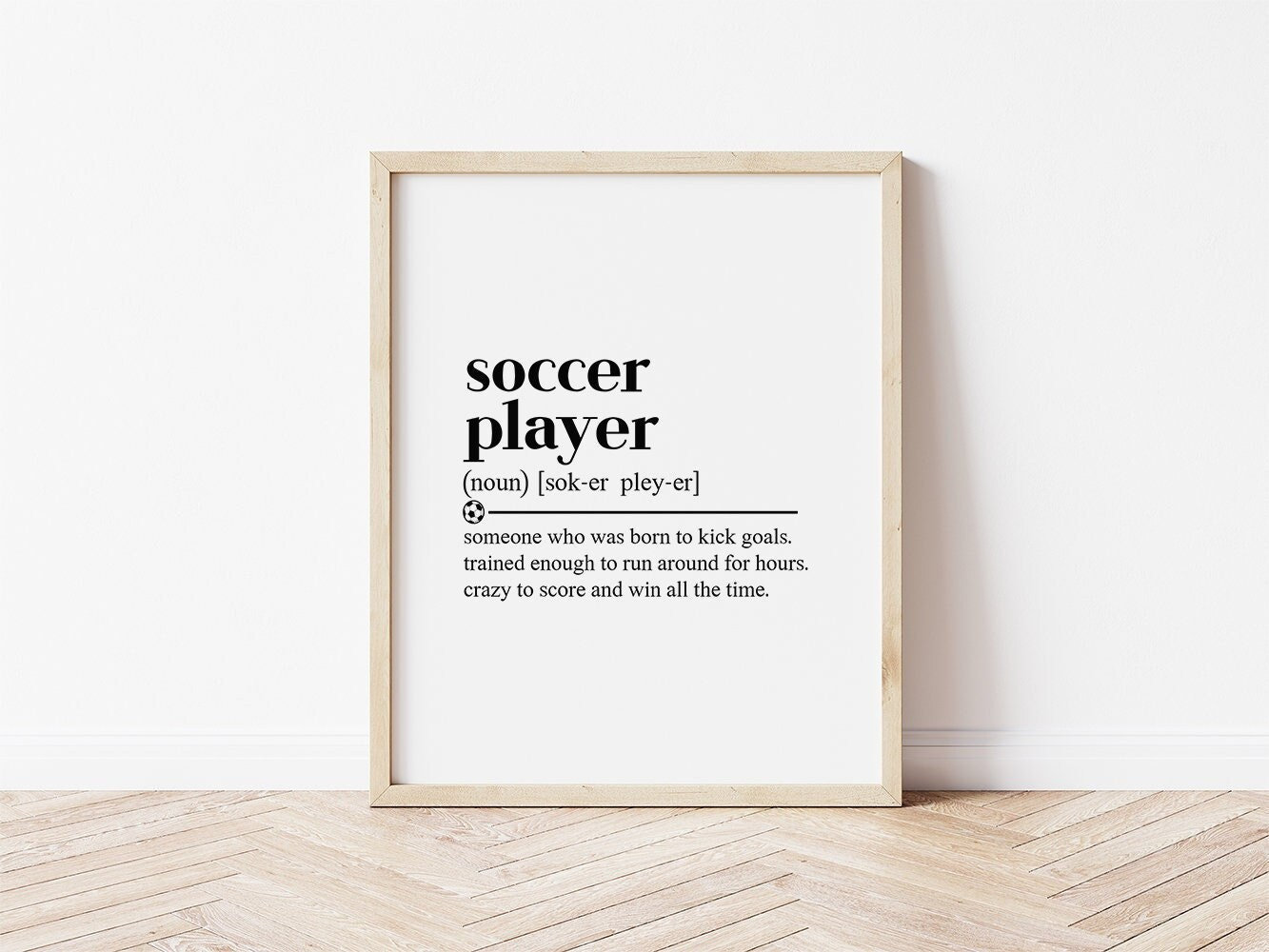 Soccer Wall Art Soccer Player Definition Digital Download - Etsy