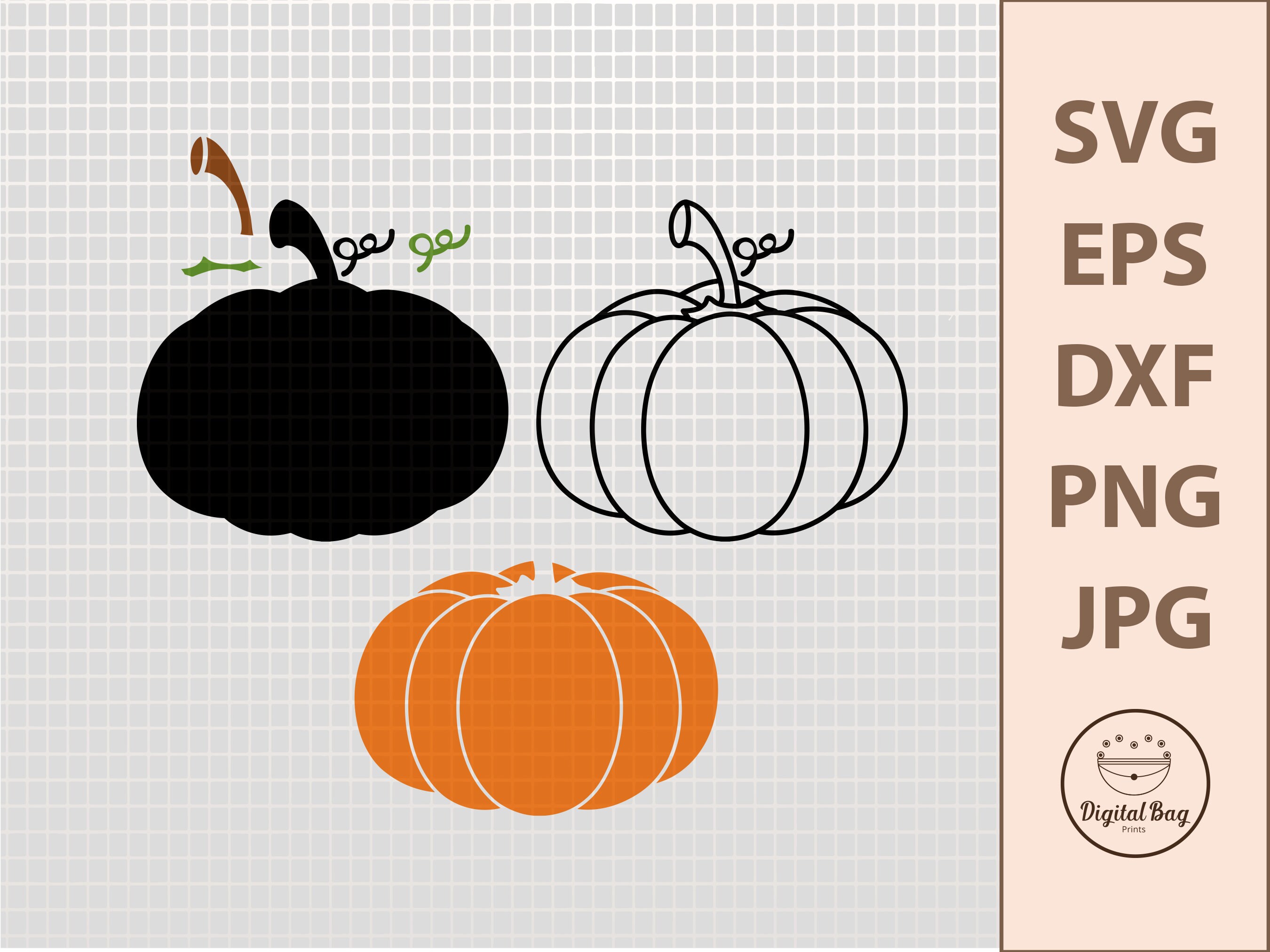 Pumpkin SVG Halloween SVG Fall SVG Pumpkin Clipart - Etsy