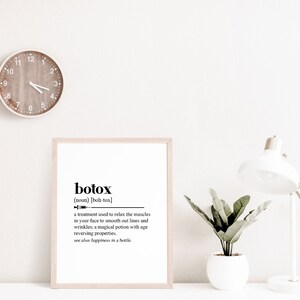 Botox Art, Botox Definition, Digital Download, Definition Print, Botox ...