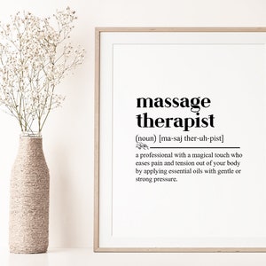Massage Therapist Definition Print: Spa Decor (digital Download) - Etsy