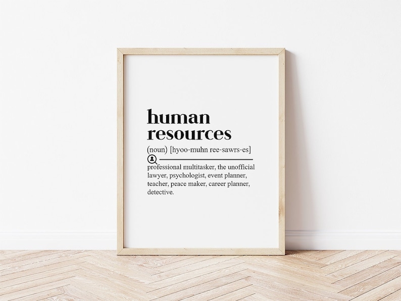 Human Resources Definition Print: Office Wall Art (digital Download) - Etsy