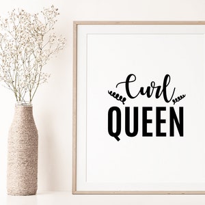 Curl Queen, Curly Hair Art, Natural Hair Art, Digital Download, Curly ...