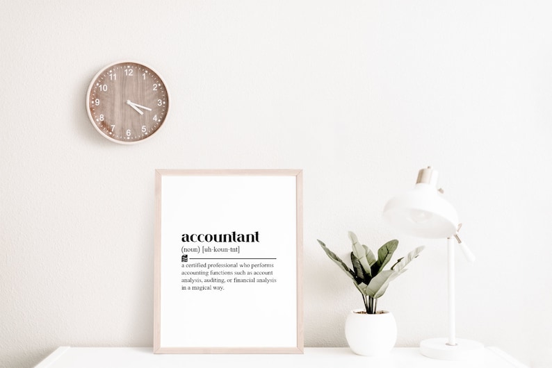 Accountant Wall Art Accountant Definition Digital Download - Etsy