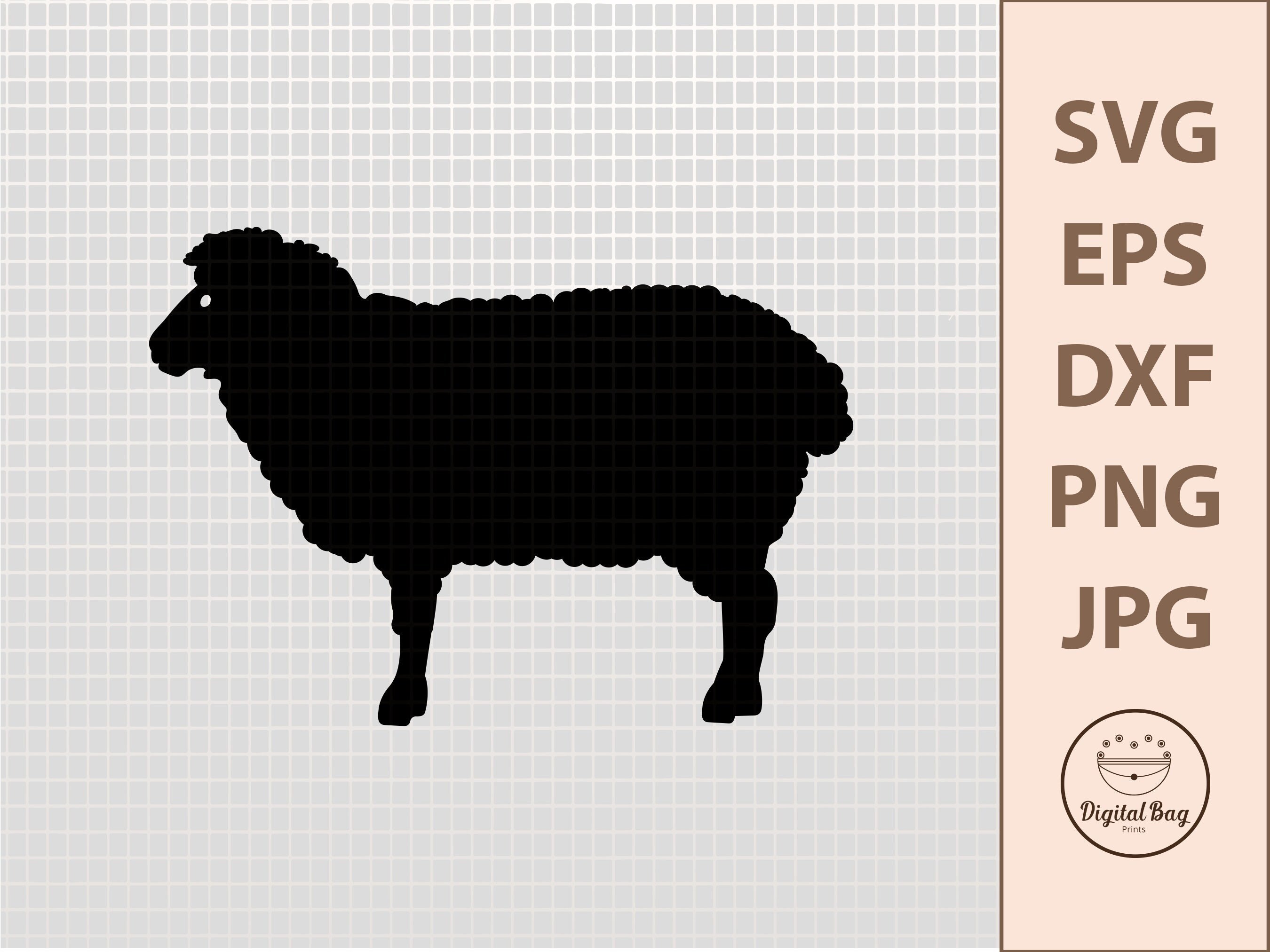 Sheep SVG, Farm SVG, Sheep Clipart, SVG Files for Cricut, Animals Svg ...