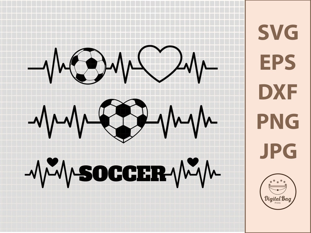 Soccer Heartbeat SVG, Soccer Shirt SVG, Sport SVG, Soccer Gifts, Soccer ...