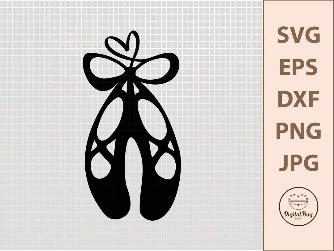 Ballet Shoes SVG: Ballerina Clipart, Dance Cut File (digital Download ...