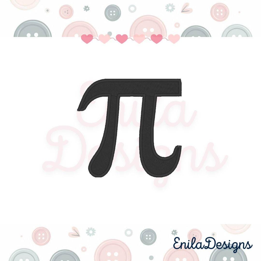 Math Pi Number Machine Embroidery File Design - 6 Sizes - Etsy