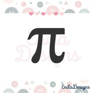 Math Pi Number Machine Embroidery File Design - 6 Sizes - Etsy