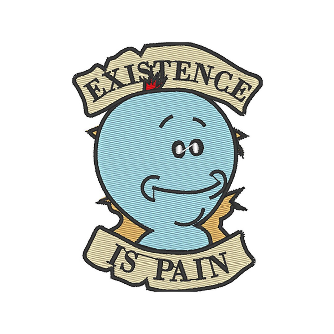 Existence is Pain R&M Inspired Embroidery File Design - Etsy
